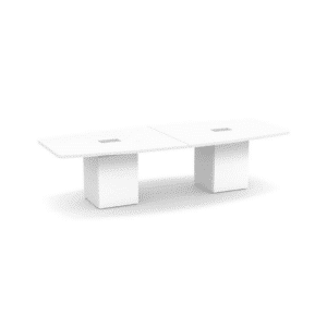 Cube Base Boat Shape Conference Table - Office Furniture Warehouse