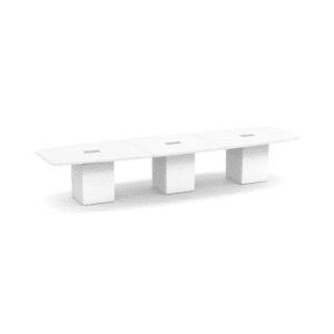 Cube Base Boat Shape Conference Table - Office Furniture Warehouse