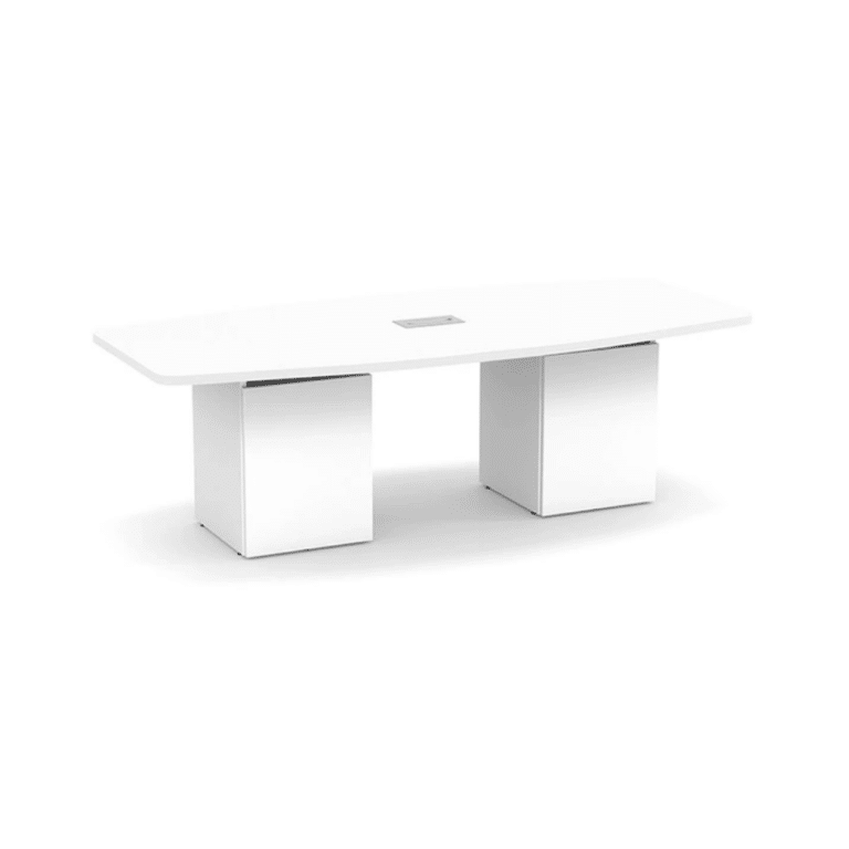 Cube Base Boat Shape Conference Table - Office Furniture Warehouse