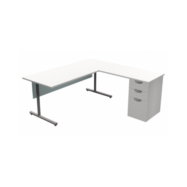 C-Leg L-Shape Desk - Office Furniture Warehouse
